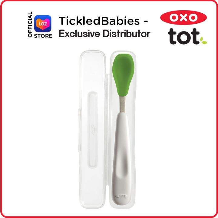 OXO Tot On-The-Go Feeding Spoon with Travel Case - GREEN - - - ( oxotot ...