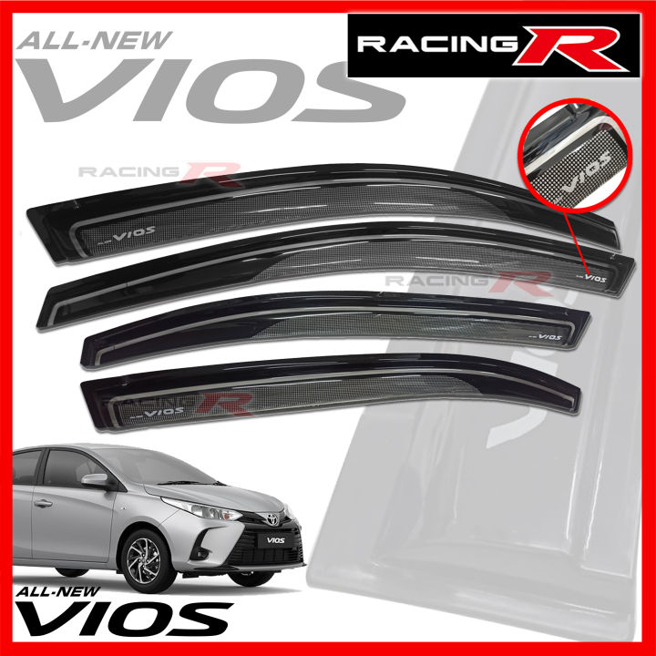 All New Vios 2023 - 2024 Prime OEM / INJECTION Window Door Visor Black ...