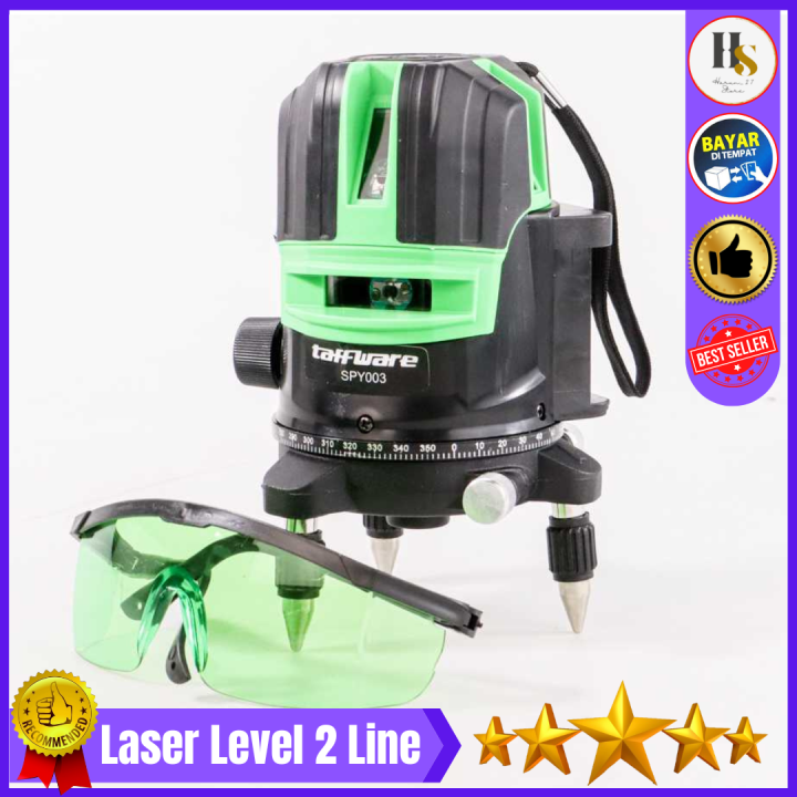 COD Taffware Alat Pengukur Laser Level Self Leveling Tukang Bangunan 2 ...