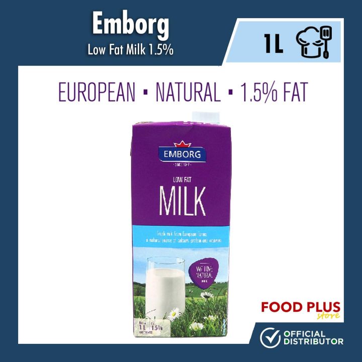 Emborg Low Fat Milk 1.5% Case Pack (12 x 1L) | Lazada PH