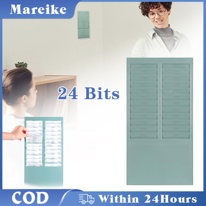 Plastic Time Card Holder 24 Pockets Wall Mount TIME Card Rack | Lazada PH