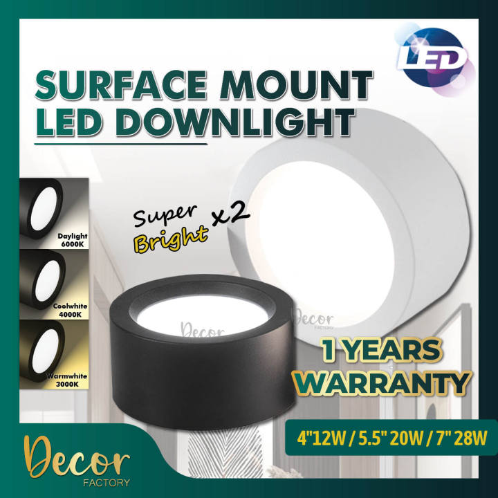 LED Surface Mount Downlight 4" 12W / 5.5" 20W / 7" 28W LED Surface ...