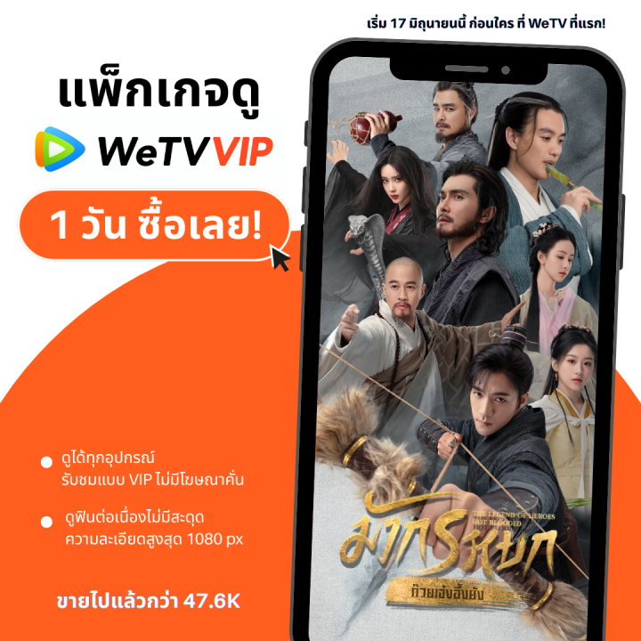 WeTV รหัสใช้งาน VIP 1 วัน | Lazada.co.th