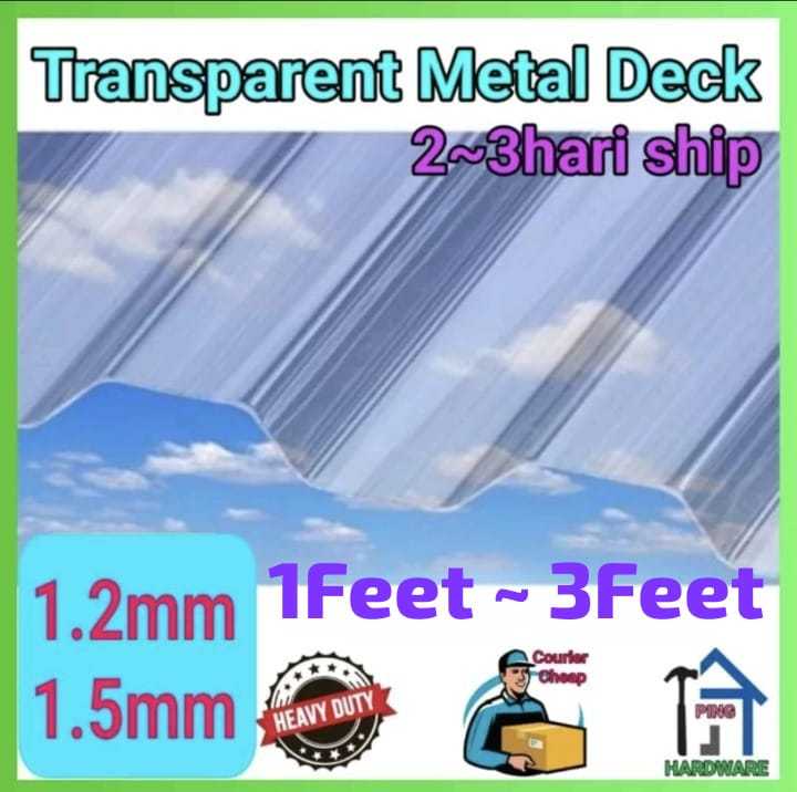 Transparent Metal Deck Roof (1 Feet - 3 Feet) | Lazada