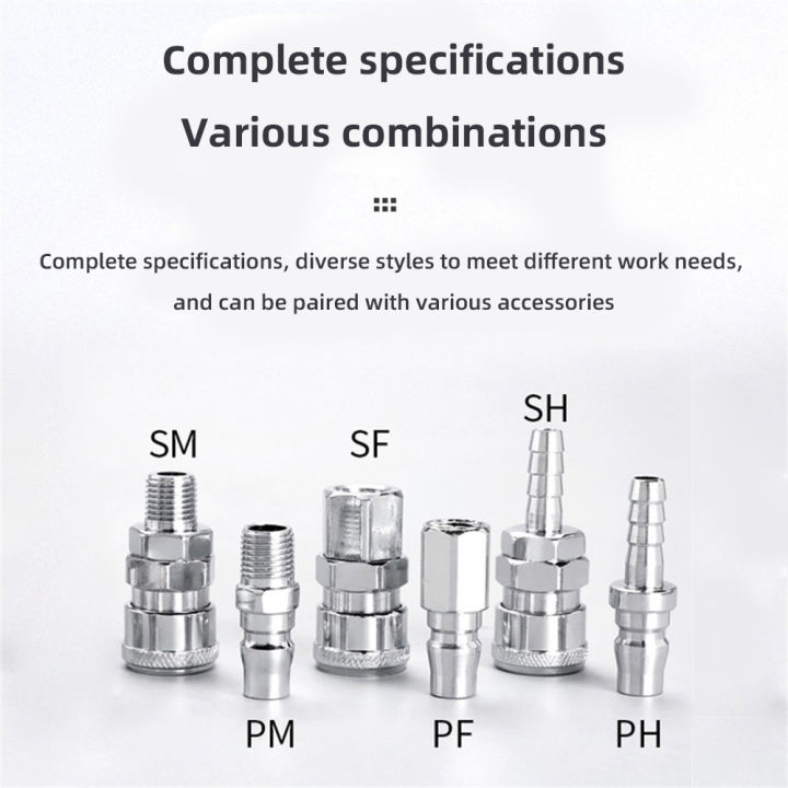 PF SH SF PH PM SM Quick Coupling Pneumatic Connector Rapidities For Air ...