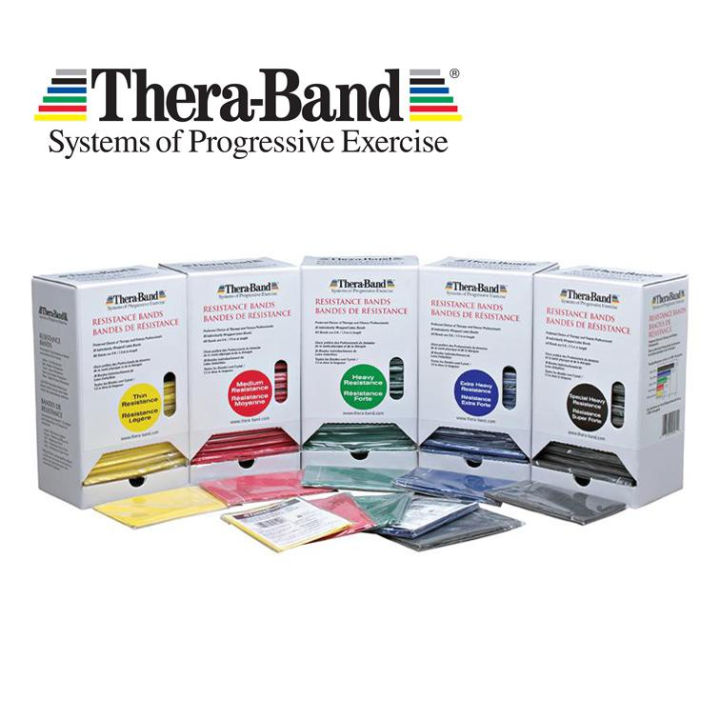 Theraband Exercise Bands Retail Pack 1.5m Thera-band Latex Elastic ...