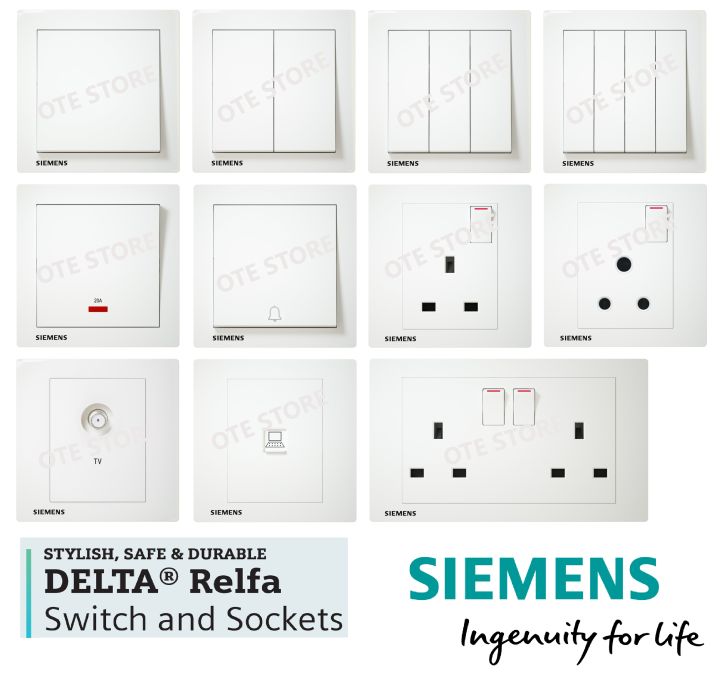 SIEMENS DELTA RELFA SWITCHES (WHITE) | Lazada