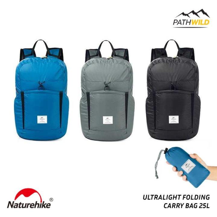 NATUREHIKE ULTRALIGHT FOLDING CARRY BAG 25L กระเป๋าเดย์แพ็คขนาด 25 ลิตร ...