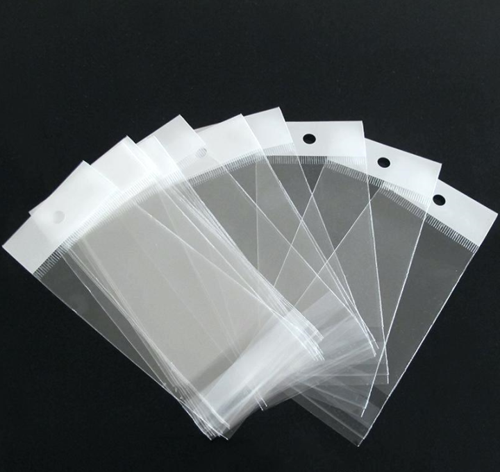 Resealable Plastic Bag 100 Pcs 9cm x 7cm with Hang Hole Plastic Clear ...