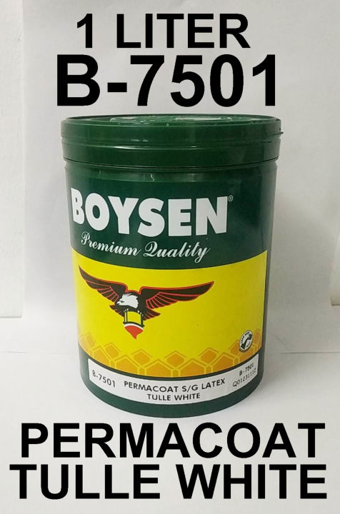BOYSEN B-7501 PERMACOAT SEMI GLOSS LATEX TULLE WHITE 1 LITER ...