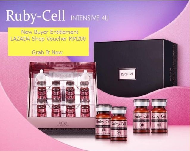 [RM200 Voucher]RUBY-CELL INTENSIVE 4U AMPOULE (18 BOTTLES/SET) | Lazada