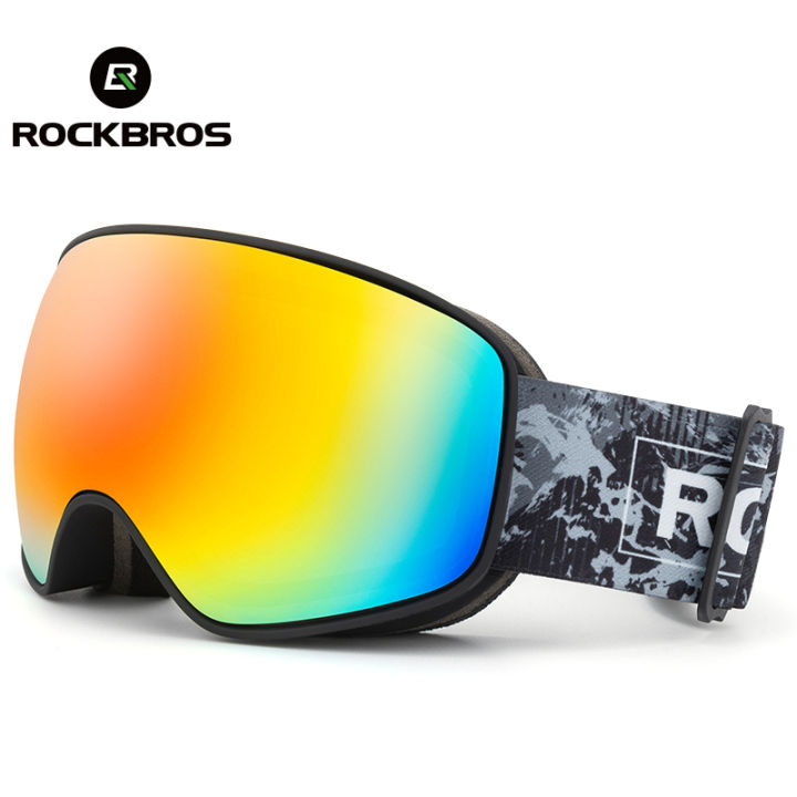 【Local Delivery】ROCKBROS Ski Goggles Double-layer Anti-fog Goggles Wind ...