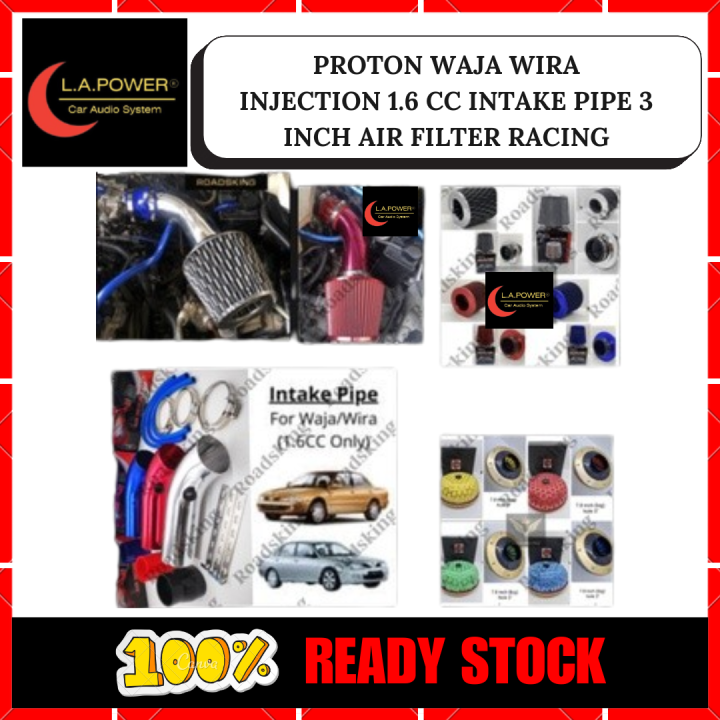 PROTON WAJA WIRA INJECTION 1.6 CC INTAKE PIPE 3 INCH AIR FILTER RACING ...