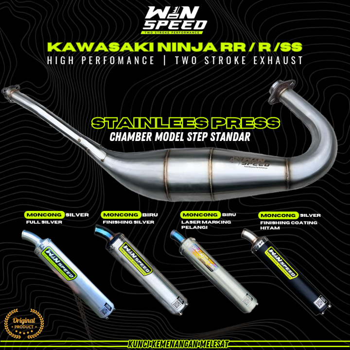 Knalpot Ninja 2 Tak RR,R,SS ORI WINSPEED STAINLEES PRESS STANDAR Sunmori/Kompetisi | Lazada ...