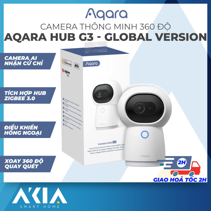Camera Hub Aqara G3 bản Quốc Tế CH-H03, Camera thông minh Xoay 360 độ, Quay độ nét 2K, Nhận diện ...
