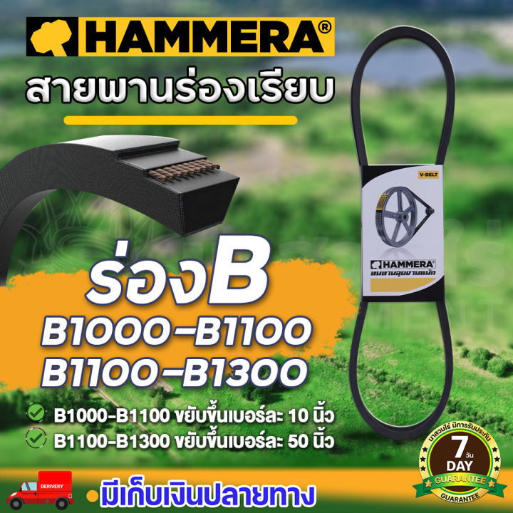 สายพาน HAMMERA ขนาดเบอร์ B1000 - B1300 สายพานร่องB สายพานการเกษตร สายพานอุตสาหกรรม สายพานรถ ...