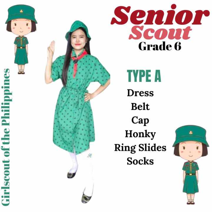 LFACT9 SCOUTING UNIFORM FOR GIRLS TYPE A DRESS COMPLETE SET [SENIOR ...
