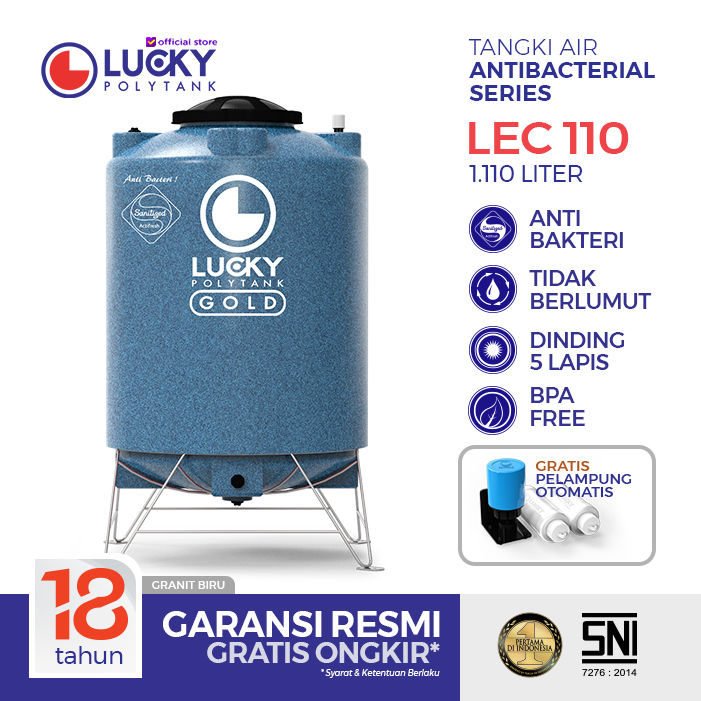 Tangki / Toren Air Kaki E-Clean Lucky 1100 liter (LPEC 110) | Lazada ...