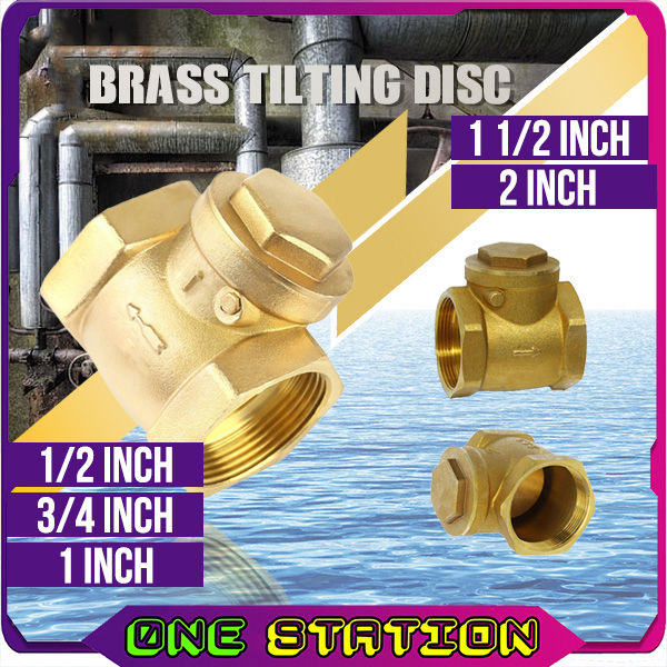 BRASS SWING CHECK VALVE 1" INCH Brass Foot Valve Spring Check Valve Non ...
