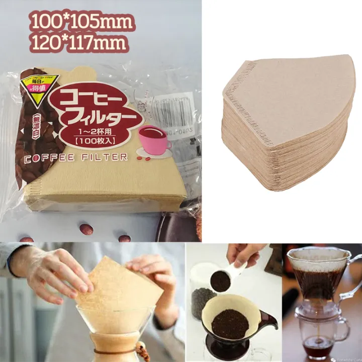 【SG STOCK】100pcs Coffee filter paper Japanese original coffee filter ...