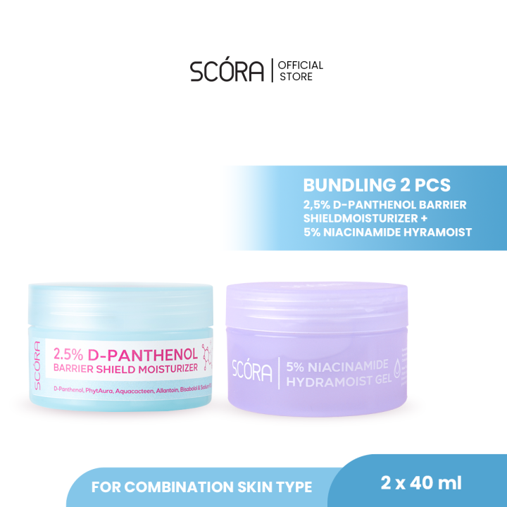 2,5% D-PANTHENOL BARRIER SHIELD MOISTURIZER 40ml + SCORA 5% Niacinamide ...