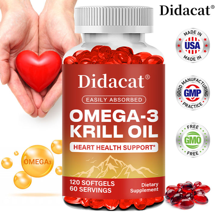 Didacat, Krill Oil Supplement with Omega-3 and Astaxanthin - Supports ...
