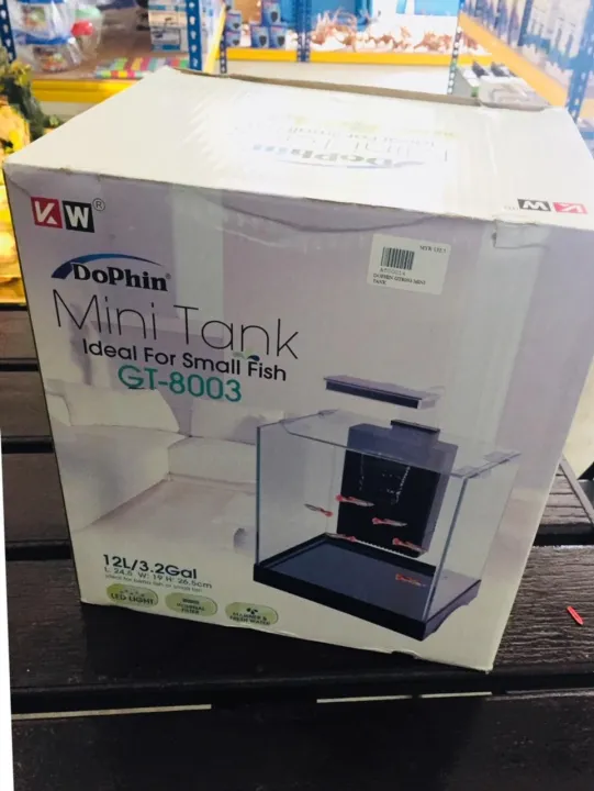 (12L) DOPHIN Set Glass Mini Tank GT8003 sleek and compact design for ...