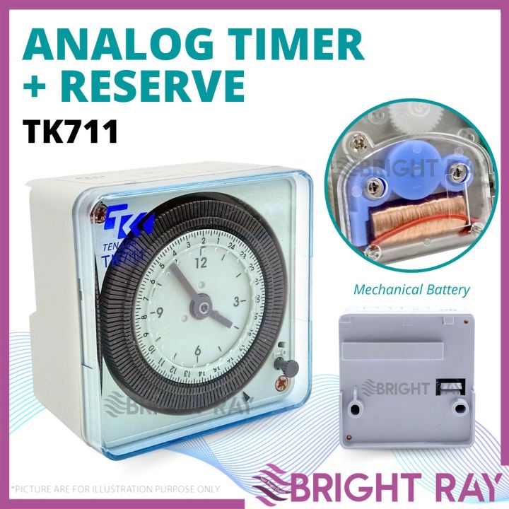24 HOURS TIME SWITCH + RESERVE Analog Timer with Power Reserve ...
