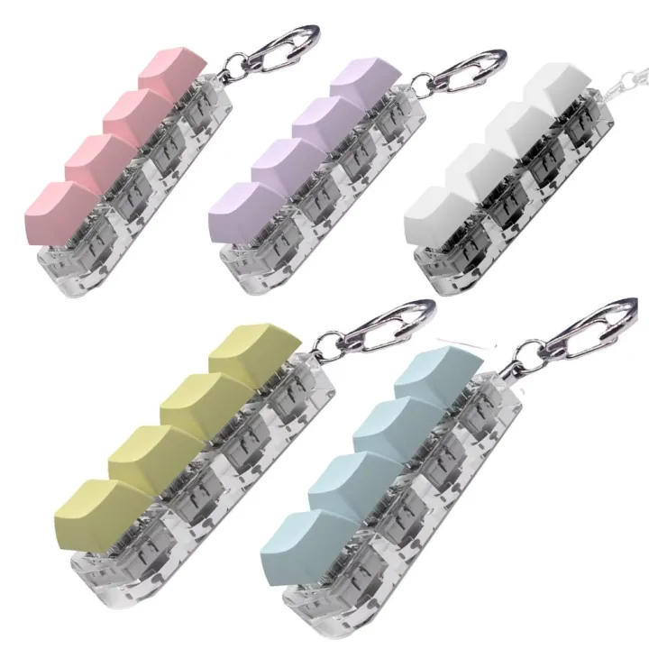 AOSEETING Stress Relief Keyboard Fidget Toys with Keychain Diy Keycaps ...