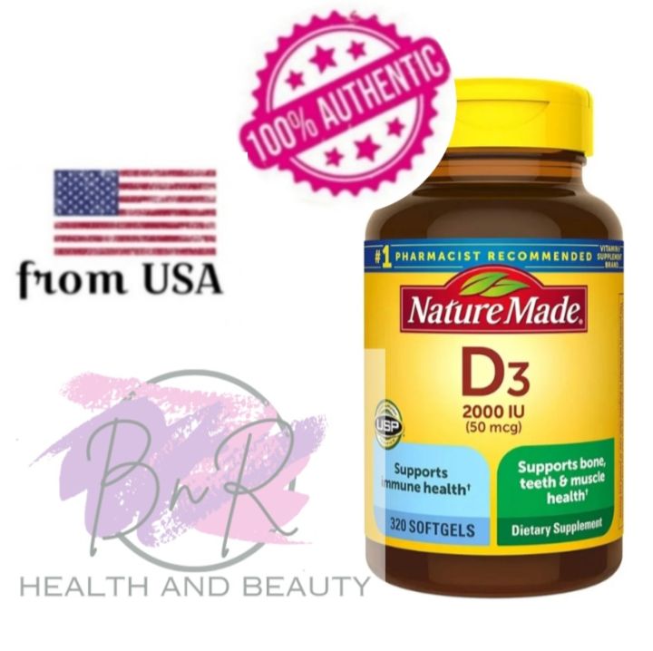 Nature Made Vitamin D3 2000iu 320 Softgels Exp Sept2026 Lazada Ph 5786