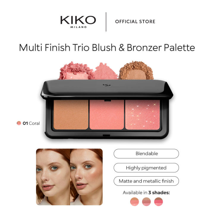 KIKO Milano Multi Finish Trio Blush & Bronzer Palette | Lazada PH