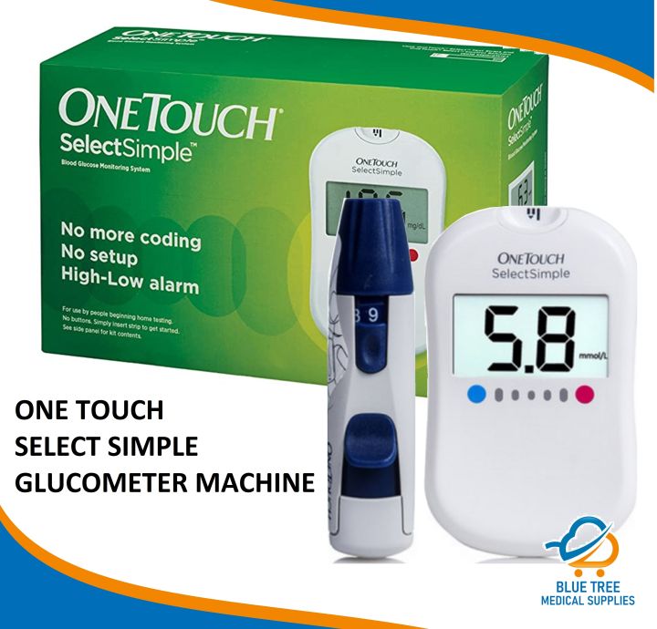 One Touch Select Simple Glucometer Machine or One Touch Select Test ...