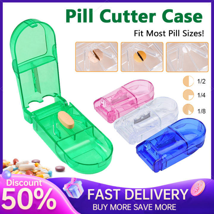 Mini Portable Pill Cutter Medicine Box Pill Crusher Grinder Splitter ...