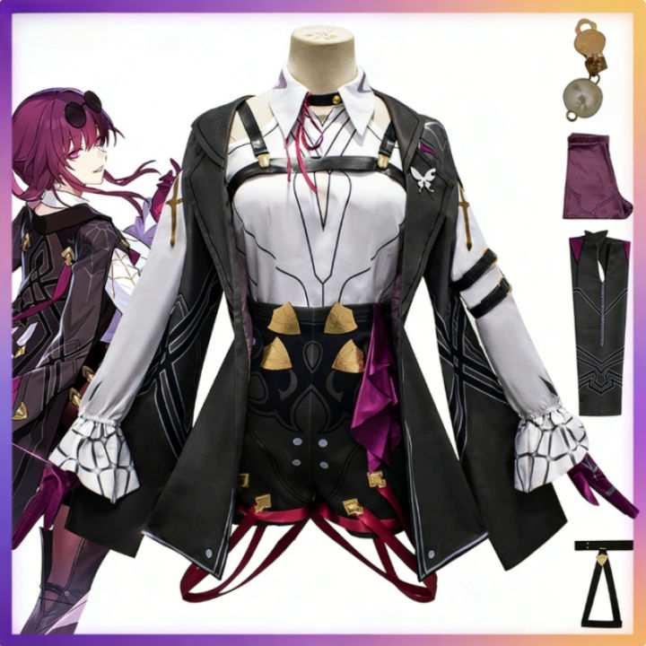 Honkai Star Rail Cosplay Costume Honkai Kafka Wig Hair Harness Cosplay ...