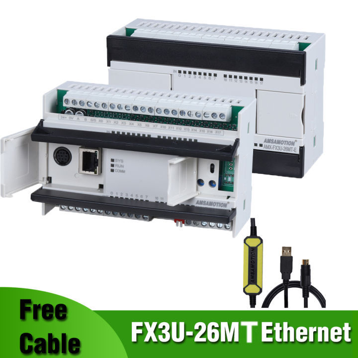 FX3U-26MT-E PLC with Ethernet Port for Mitsubishi MELSEC FX3U Programmable Controller Logic ...