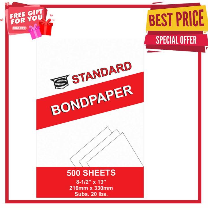 "STANDARD" bond paper 500 sheets | Lazada PH