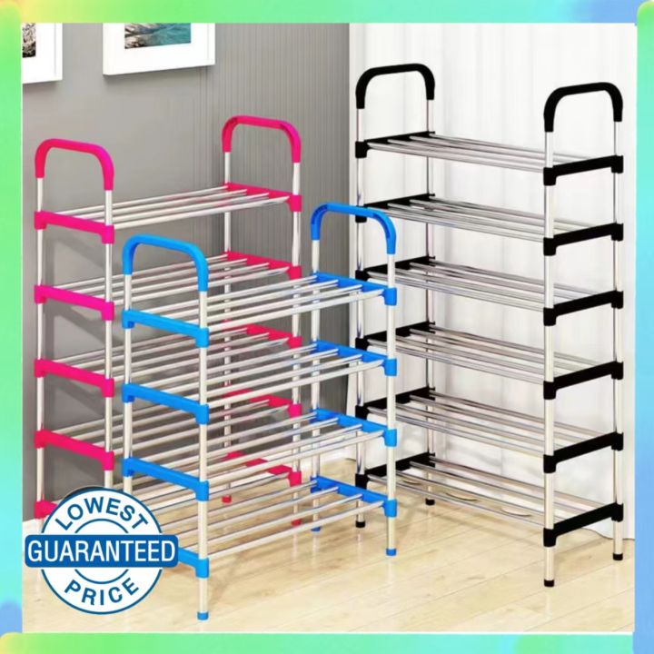 4/5 Tier Shoe Rack Tier Color Stainless Steel Stackable Shoe Rack ...