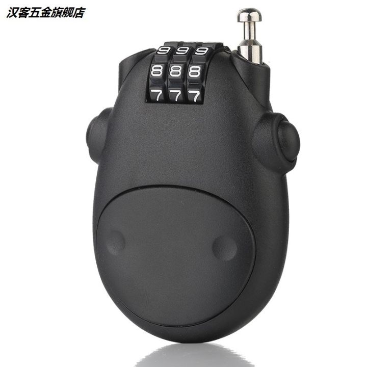 Mini retractable wire rope password lock travel anti-theft safety lock ...