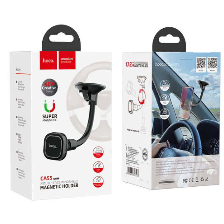 ขาตั้งมือถือก้านยาวแบบแม่เหล็ก Hoco Car holder “CA55 Astute series” for windshield | Lazada.co.th