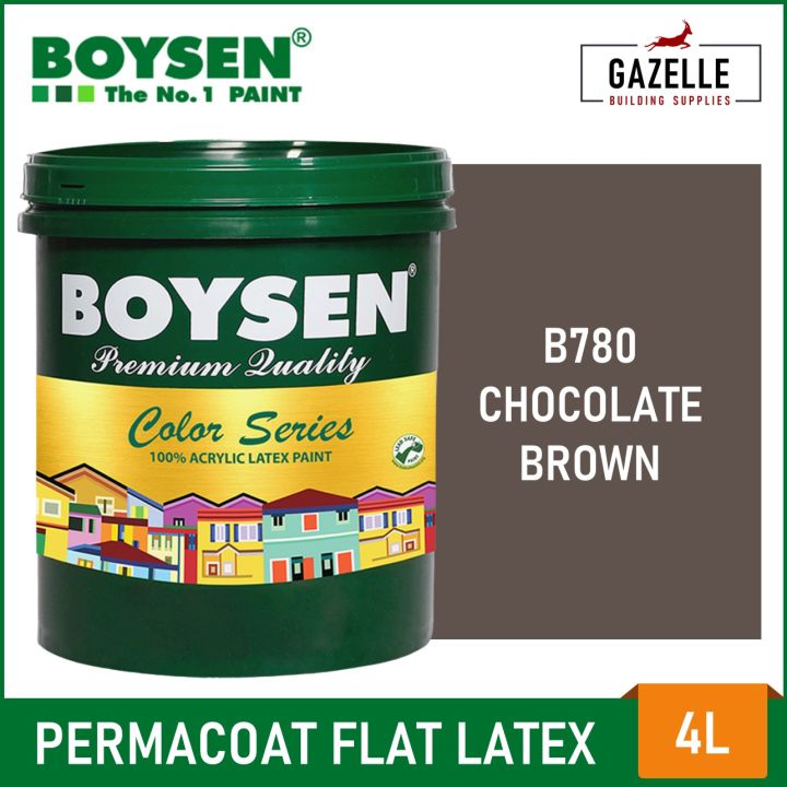 Boysen Color Series Permacoat Flat Latex Chocolate Brown B780 Acrylic ...