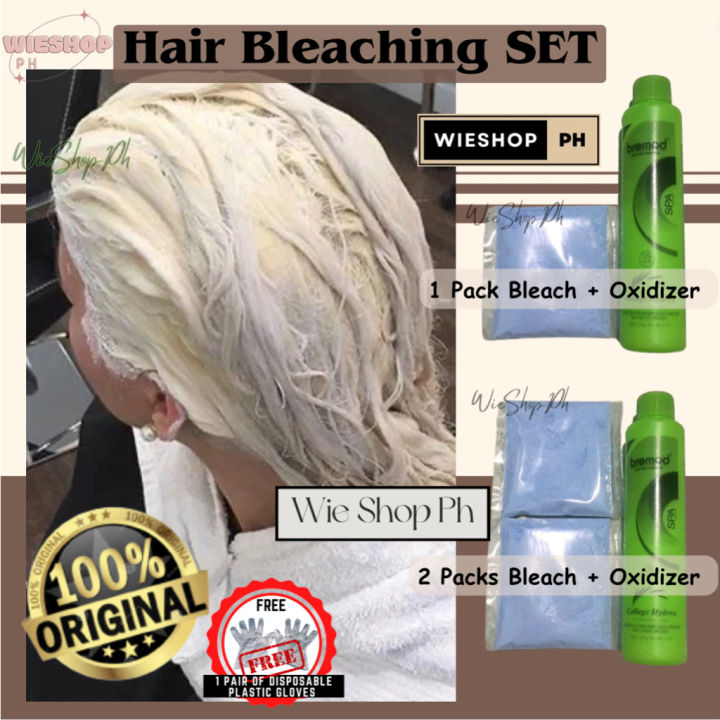 Hair bleaching set with oxidizer (Bleach with oxidizing cream 6%, 9% or ...