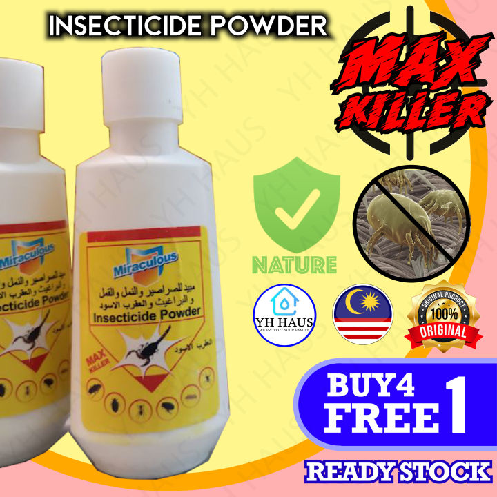 Insecticide Powder (Miraculous) MAX KILLER - Bed Bug & Dust Mite ...