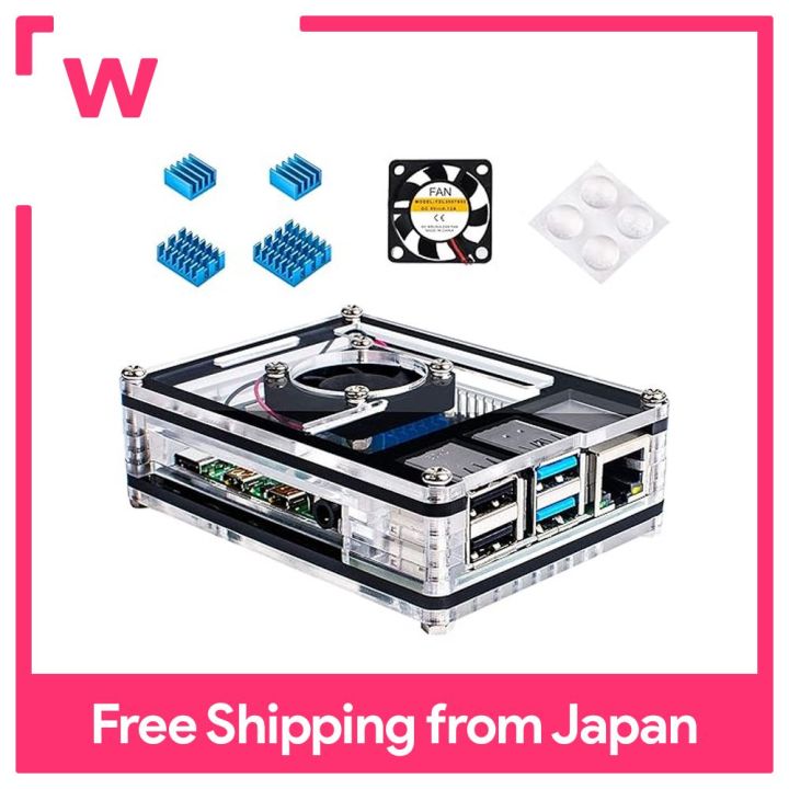 Miuzei latest Raspberry Pi 4 case Raspberry Pi 4 case + cooling fan ...