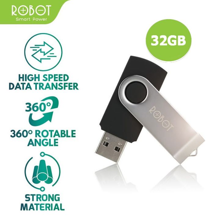 ROBOT RF132 Flashdisk 32GB USB 2.0 Rotatable U-Disks with Package ...