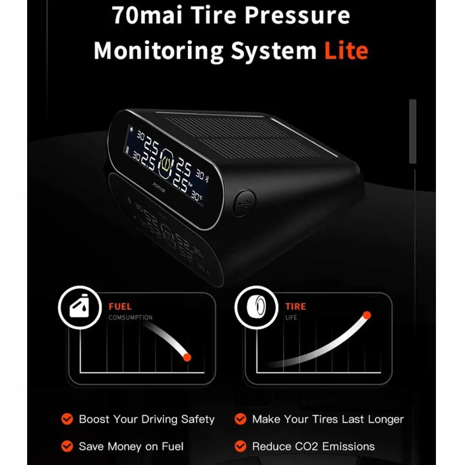 70mai Control Tire Pressure System Lite TPMS, 55% OFF