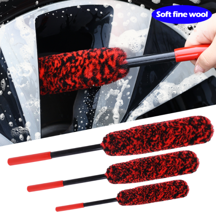 Auto Wheel Detailing Brush Bendable Wheel Woolies Car Cleaning Tools ...