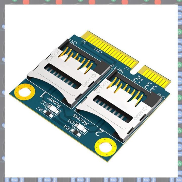 (RWDT) MINI PCIE to 2 Micro-SD Adapter Card MINI PCIE to Dual TF Module ...