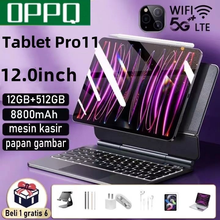 OPP0 แท็บเล็ตใหม่ 10.1 นิ้ว 12GB + 512GB pro11 เหมาะสำหรับการศึกษาและ ...