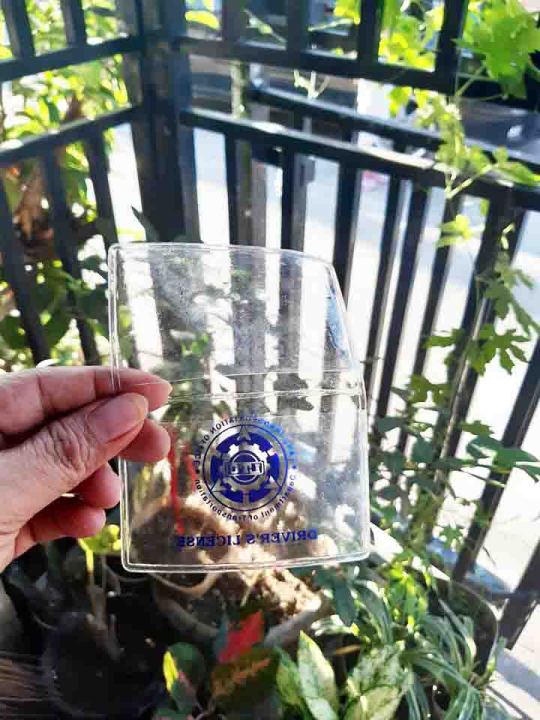 DRIVERS LICENSE ID PLASTIC JACKET TRANSFARENT WITH LTO LOGO | Lazada PH