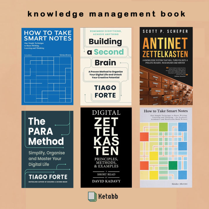 knowledge management book (How to Take Smart Notes, Building a Second ...